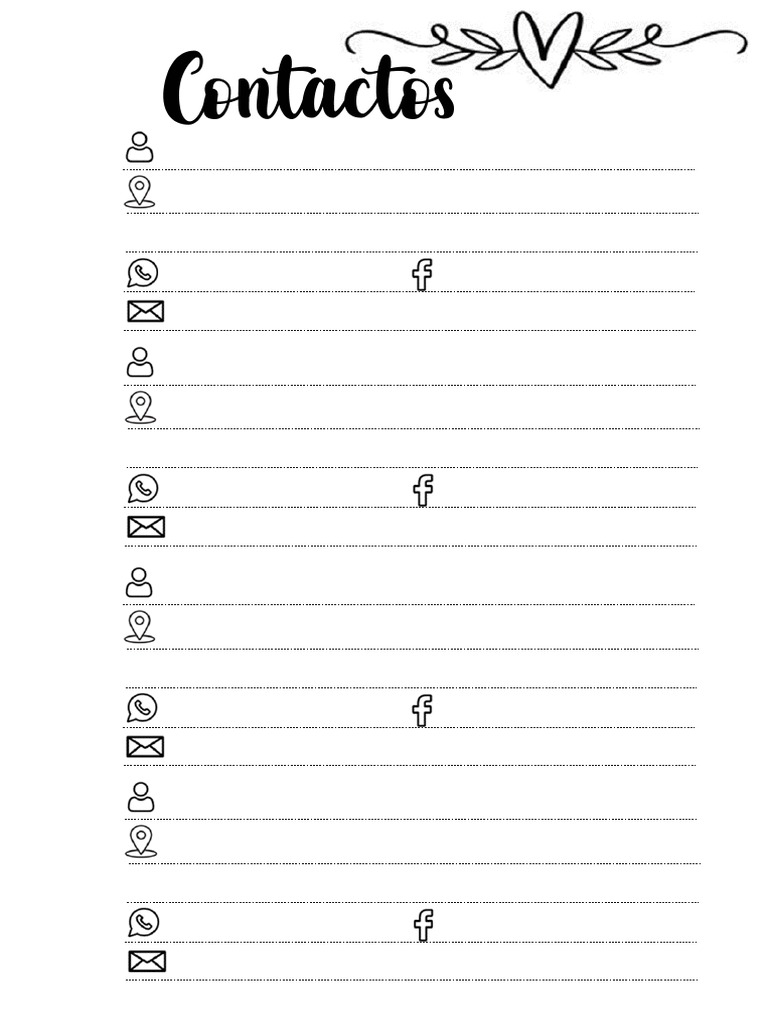 Plantilla Contactos | PDF