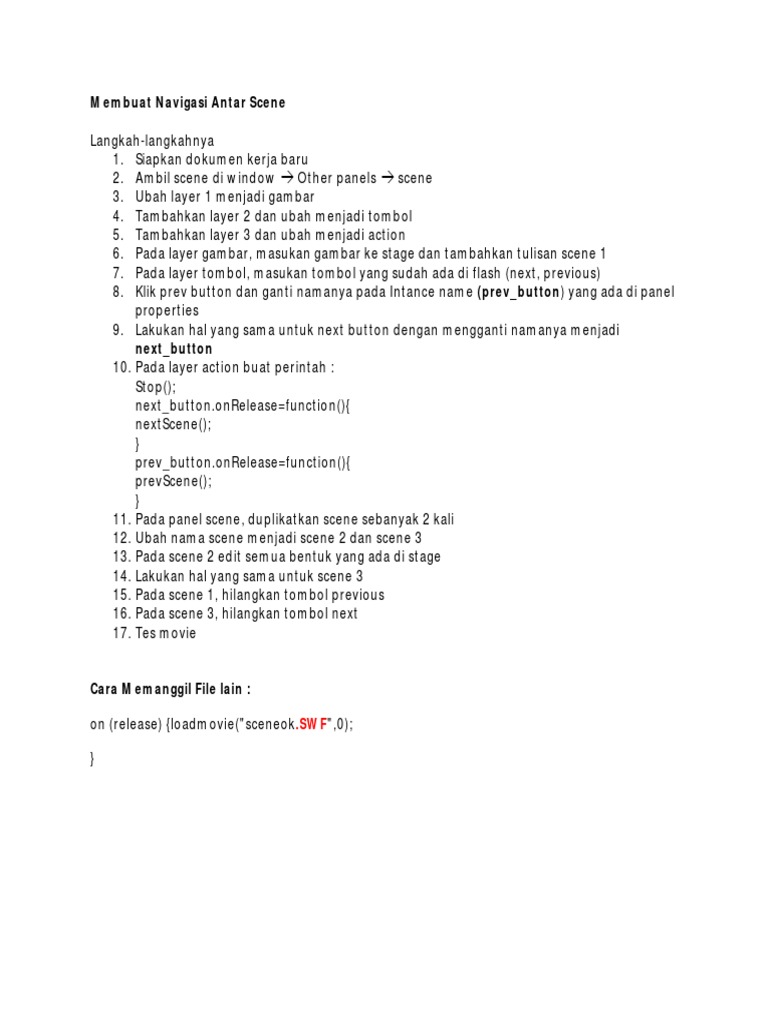 Membuat Navigasi Antar Scene | PDF Membuat Navigasi Antar Scene | PDF
