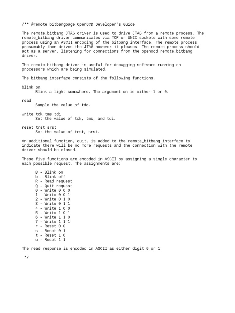 OpenOCD Remote Bitbang JTAG Guide | PDF | Computers