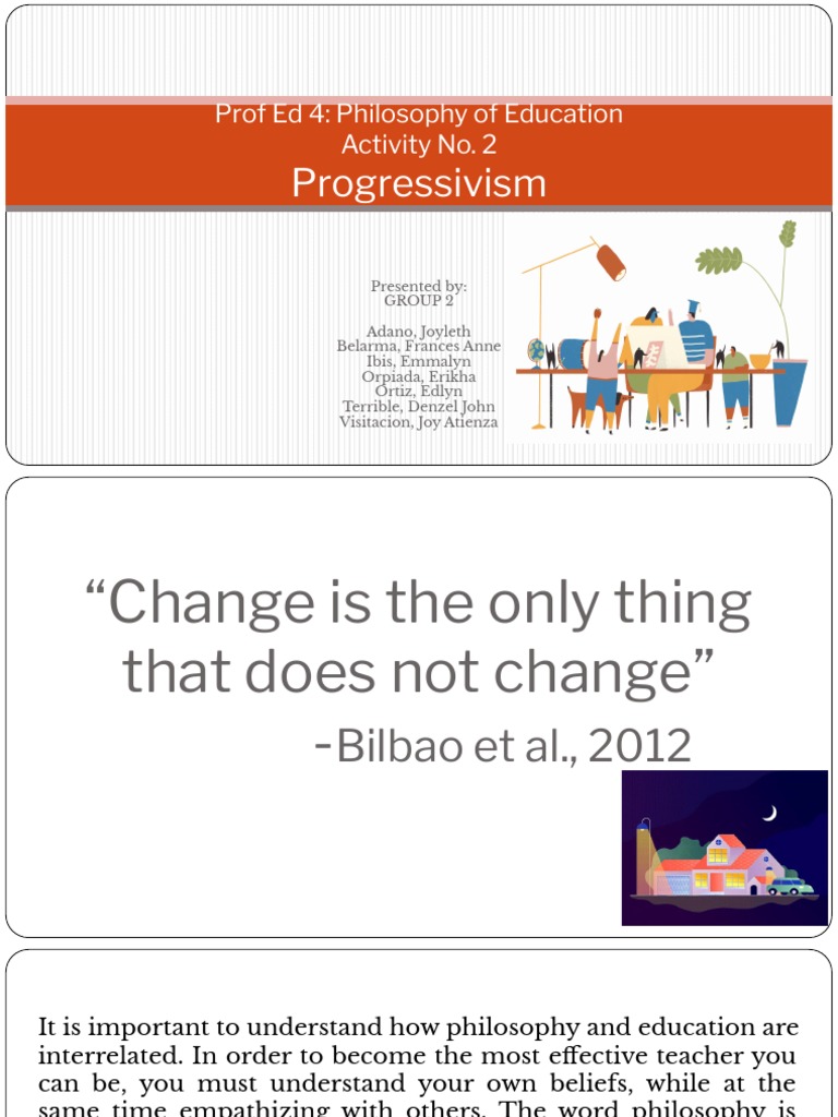 Progressivism: Prof Ed 4: Philosophy of Education Activity No. 2 | PDF ...