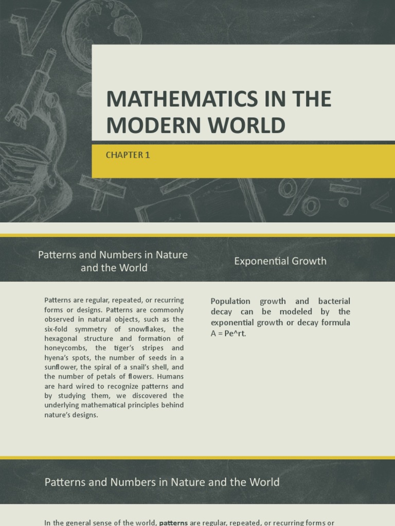Mathematics in The Modern World | PDF | Pattern | Mathematics