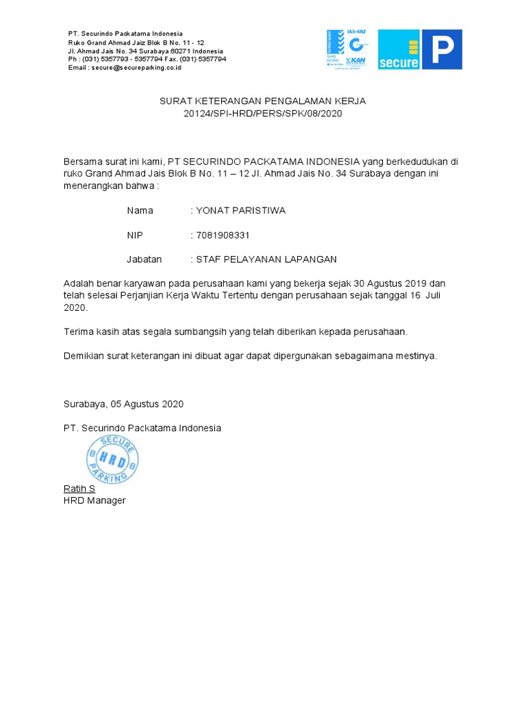 Paklaring 2 | PDF | Bisnis