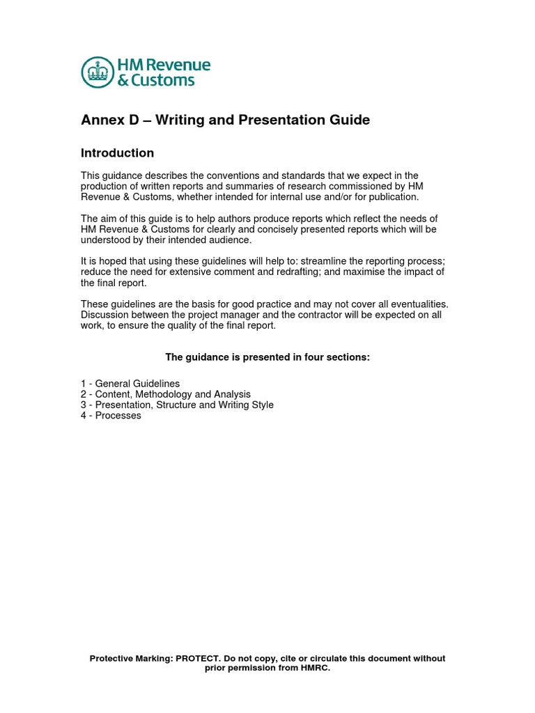 Annex D - Writing and Presentation Guide | PDF | Qualitative Research ...