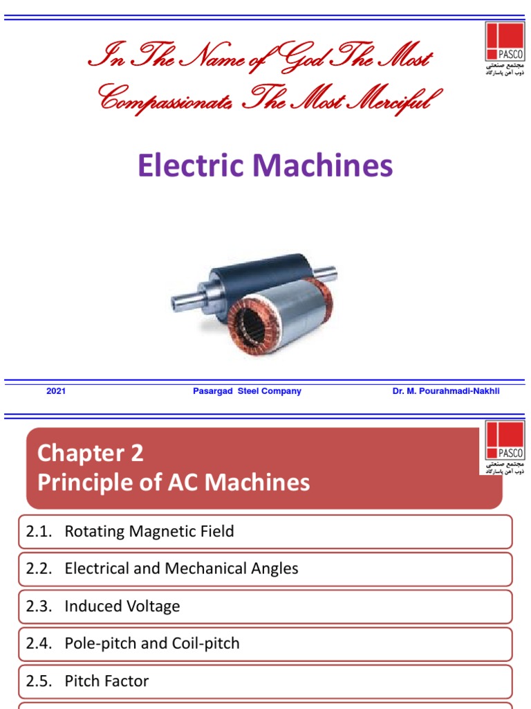 Chapter 2-Electric Machine - Principle of AC Machines | PDF | Magnetic ...