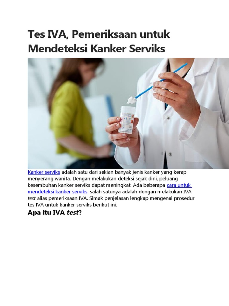 Prosedur dan Hasil Tes IVA Kanker Serviks | PDF
