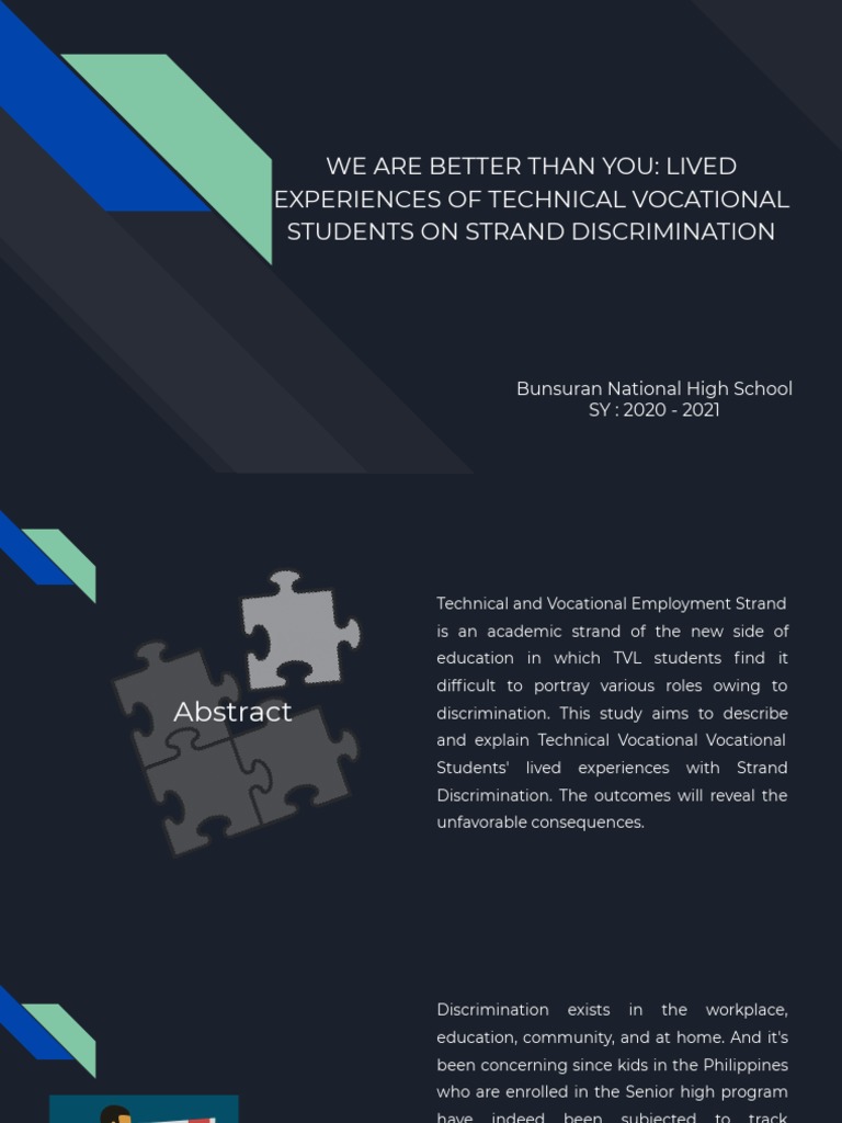 Lived Experiences of Technical Vocational Students On Strand ...