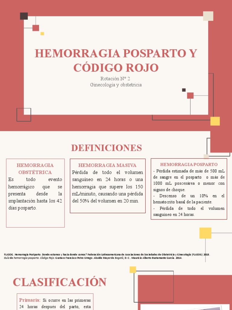 Hemorragia Postparto y Código Rojo | PDF | El embarazo | Parto