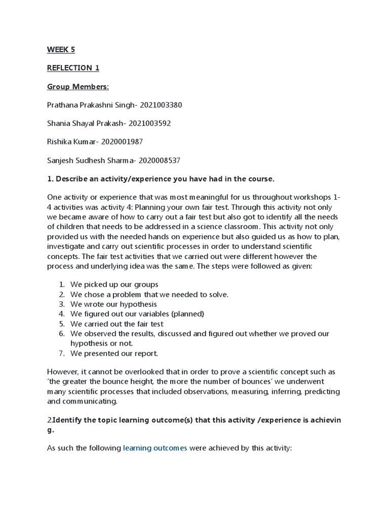 Science Journal Entry 1 | PDF | Science | Scientific Method