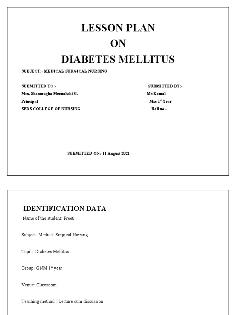 Health Education On DM | PDF | Diabetes | Hypoglycemia