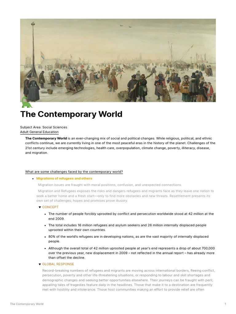 Challenges in the Contemporary World | PDF | Sustainability | Globalization