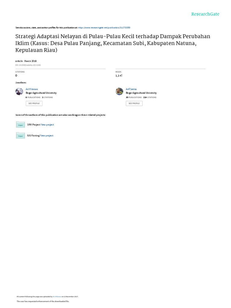 Strategi Adaptasi Nelayan Di Pulau-Pulau Kecil Ter | PDF | Physical ... Strategi Adaptasi Nelayan Di Pulau-Pulau Kecil Ter | PDF | Physical ...