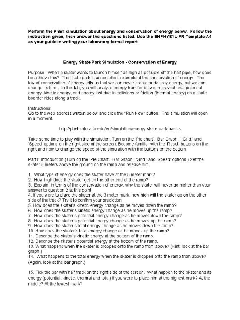 Experiment No. 4 Conservation of Energy | PDF | Friction | Chart