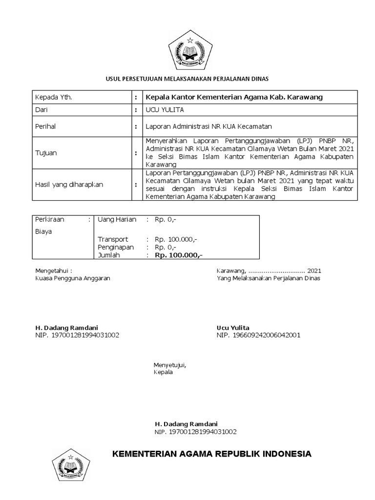 Form SPD - Dalam Kota Ucu-2 | PDF