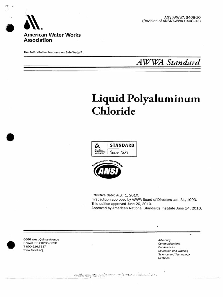 Liquid Polyaluminium Chloride | PDF