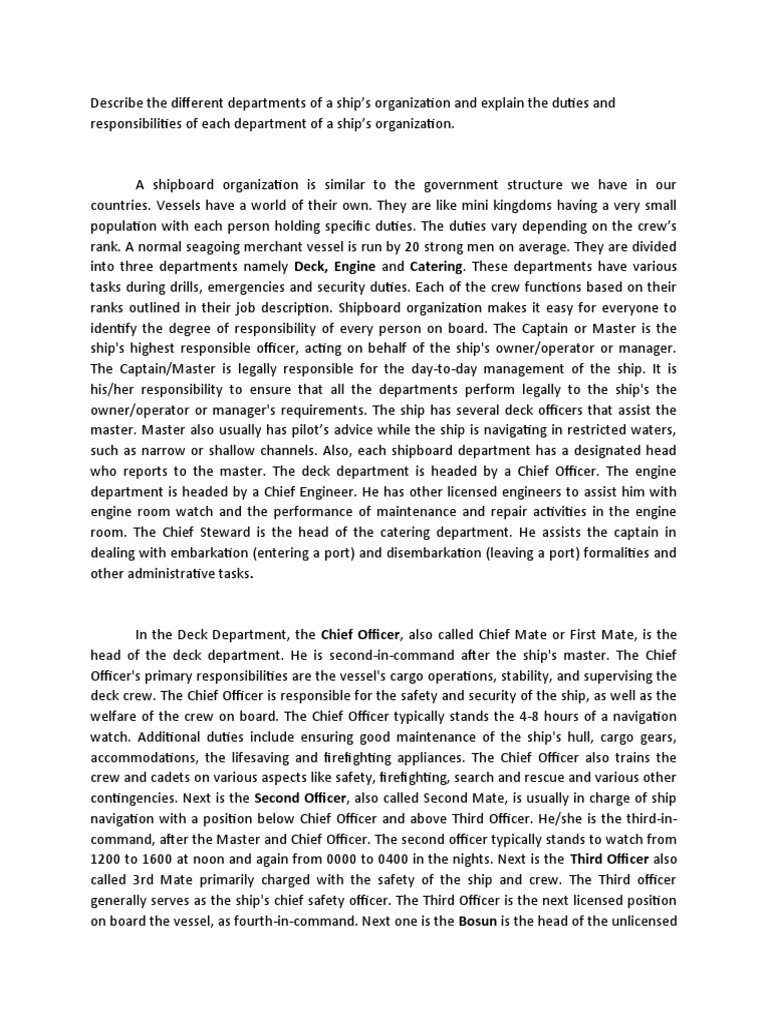 Essay | PDF | Sea Captain | Navigation