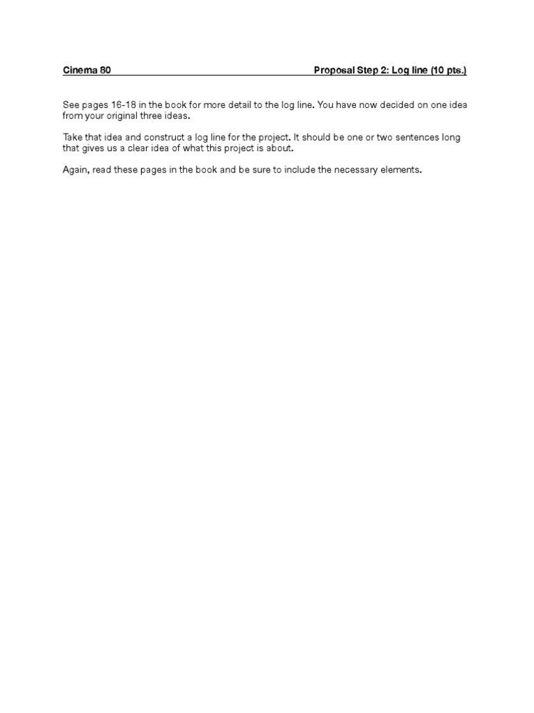 Log Line Assignment | PDF