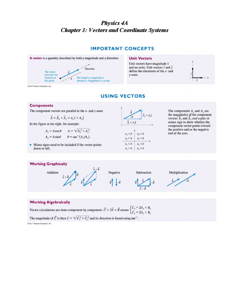 Chapter 3 - Vectors and Coordinate Systems - Solutions | PDF | Euclidean Vector | Angle