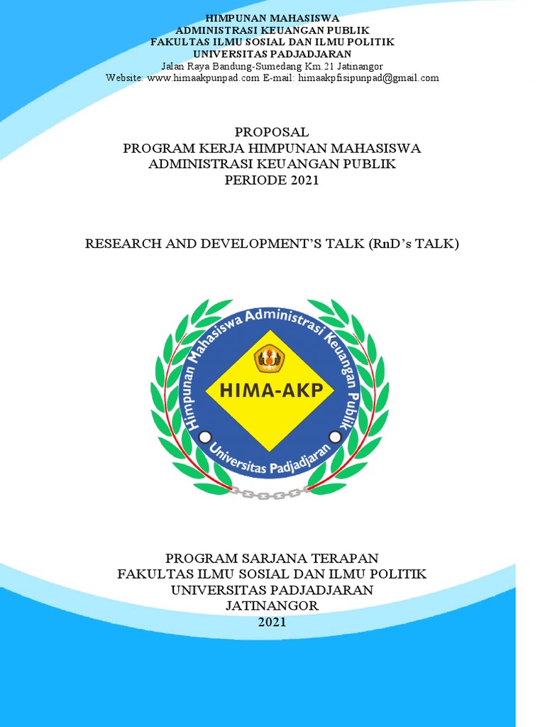 RnD's Talk Proposal HIMA-AKP 2021 (Internal) | PDF