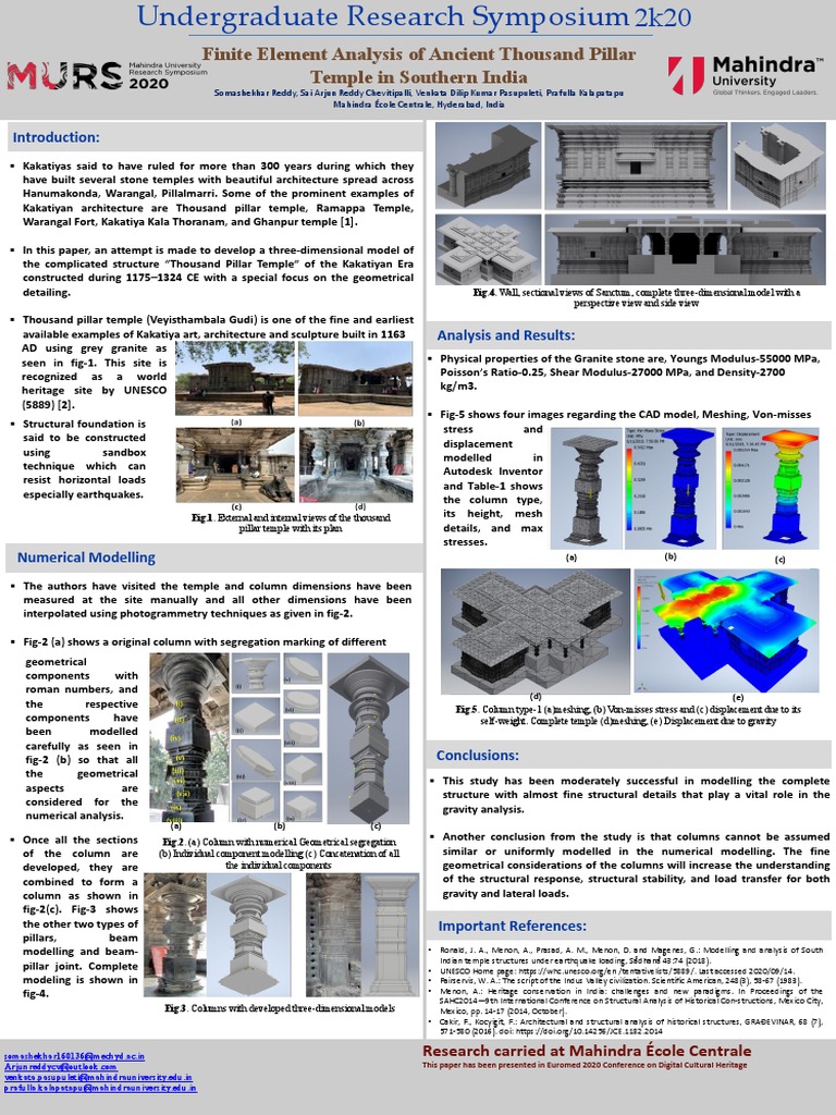 Finite Element Analysis of the Ancient Thousand Pillar Temple in ...