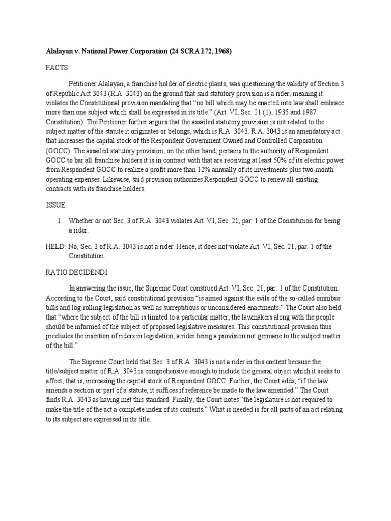 Case Digests in Statutory Construction I | PDF | Reasonable Doubt | Bail