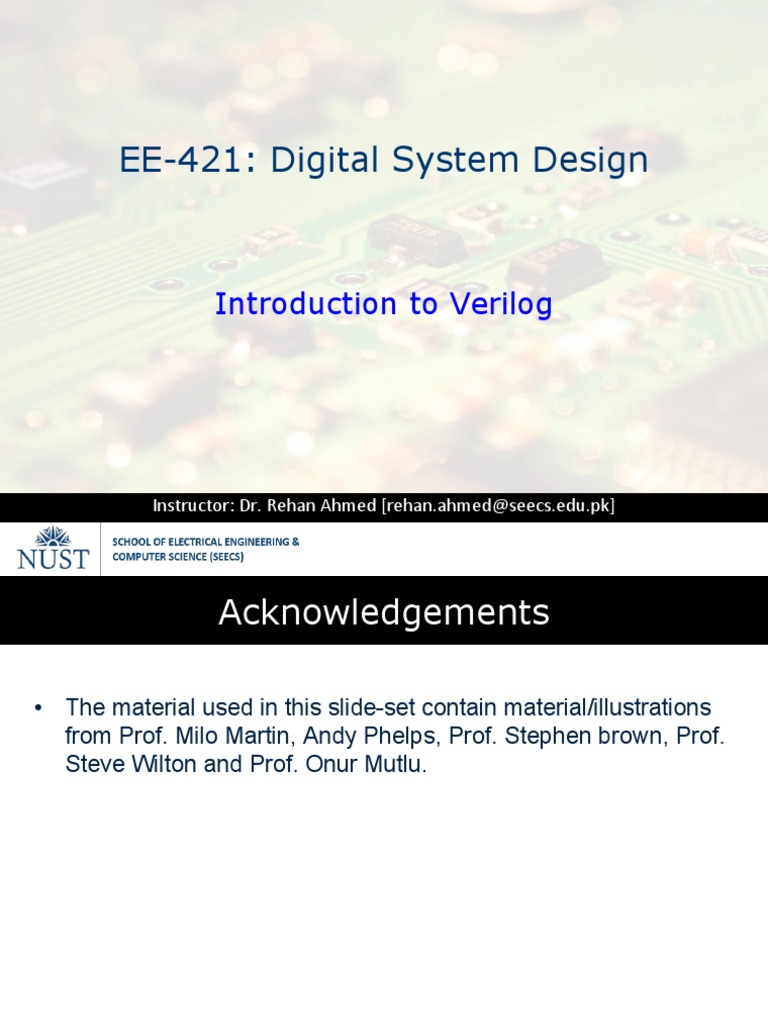 L02 - Introduction To Verilog | PDF | Hardware Description Language ...
