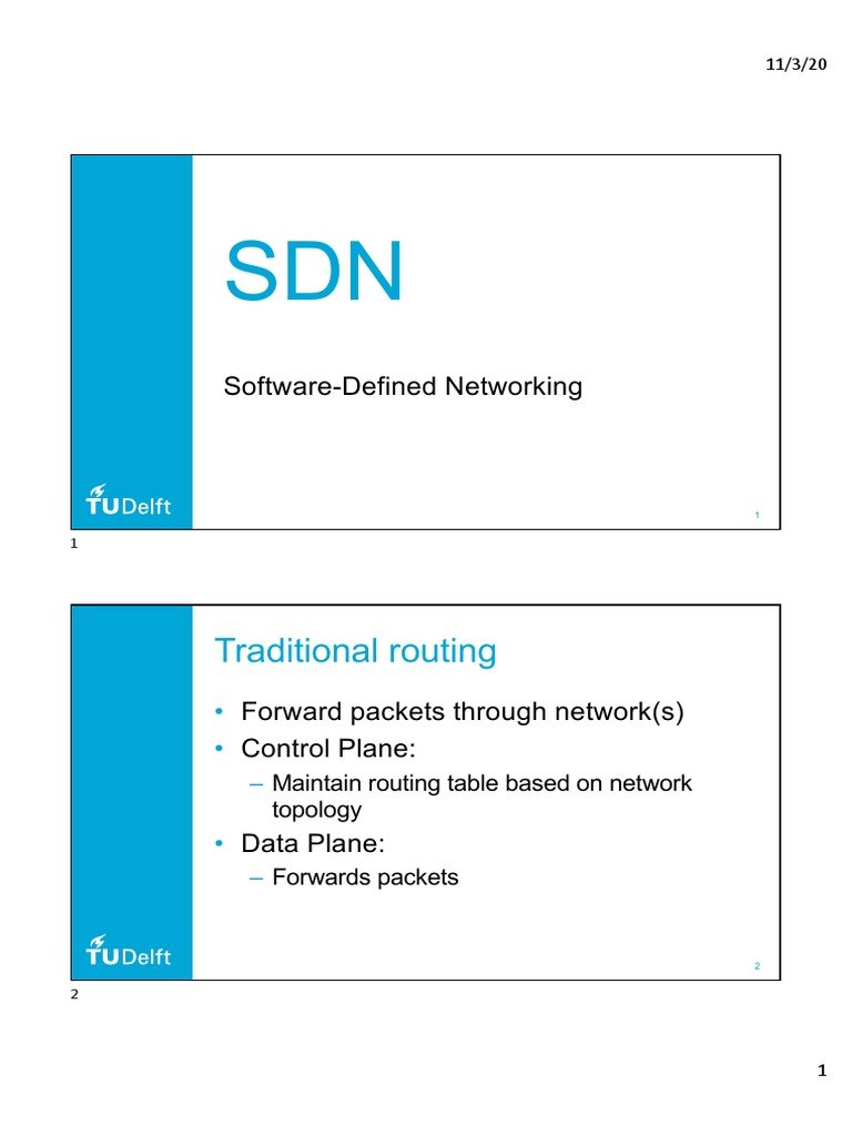 Traditional Routing: Software-Defined Networking | PDF | Computer Network | Computer Architecture