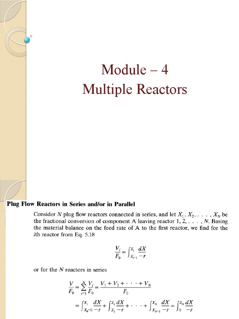 Module - 4 Multiple Reactors | PDF