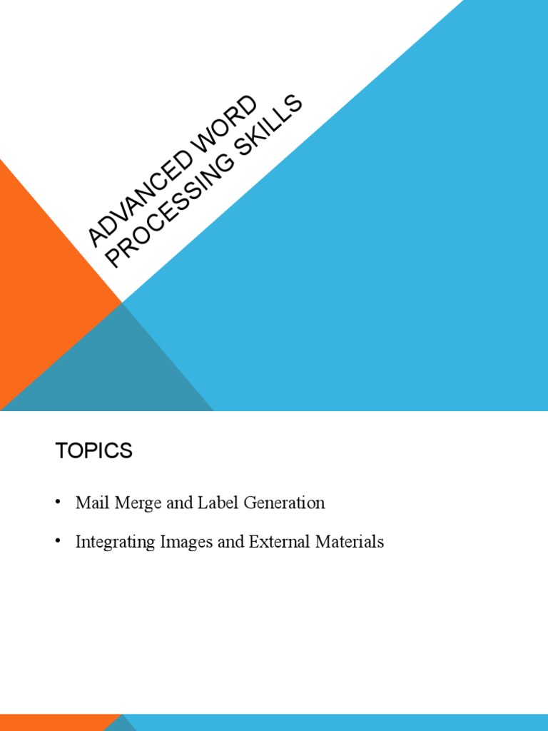 Lesson 3 Advanced Word Processing Skills Recovered | PDF | Computer Science | Computing