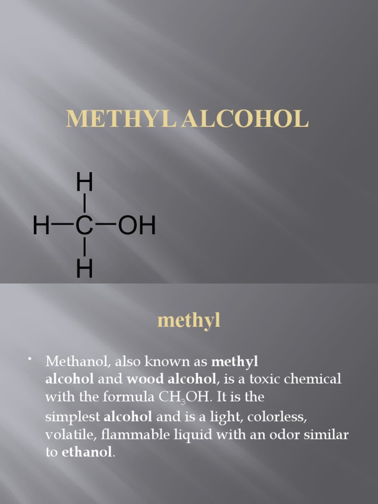 Methyl Alcohol | PDF