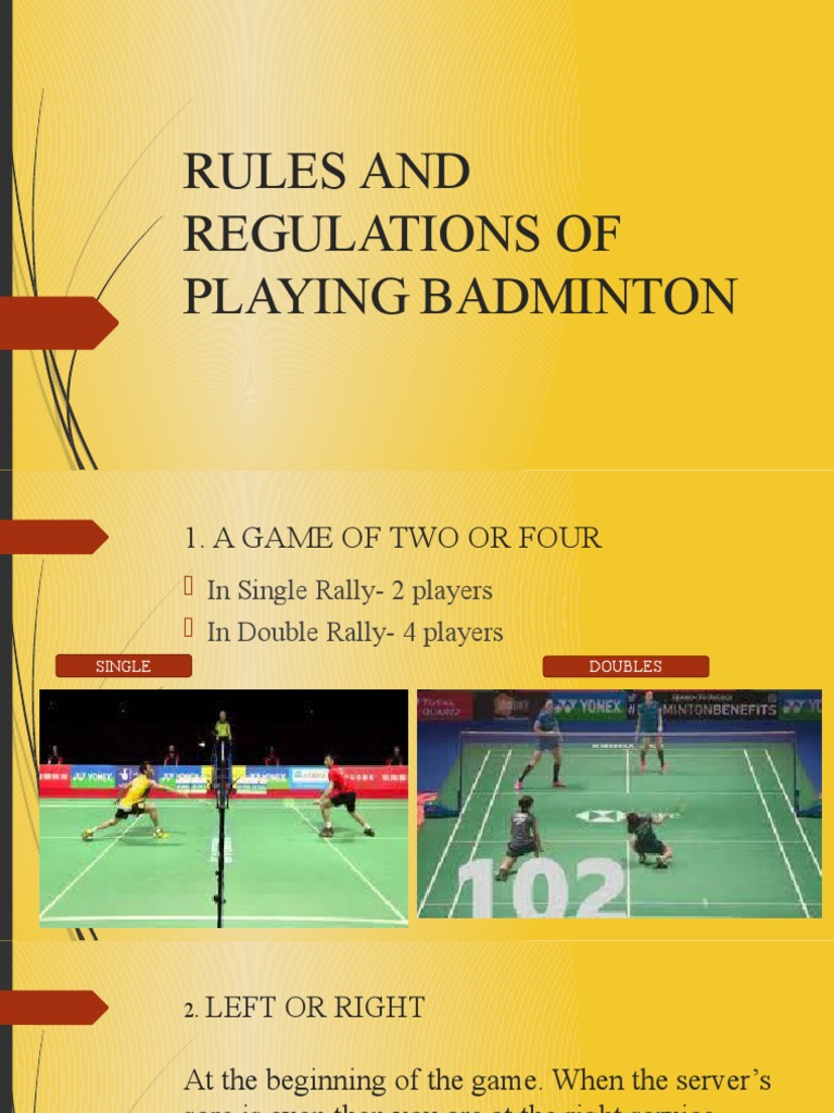 Rules of Badminton | PDF