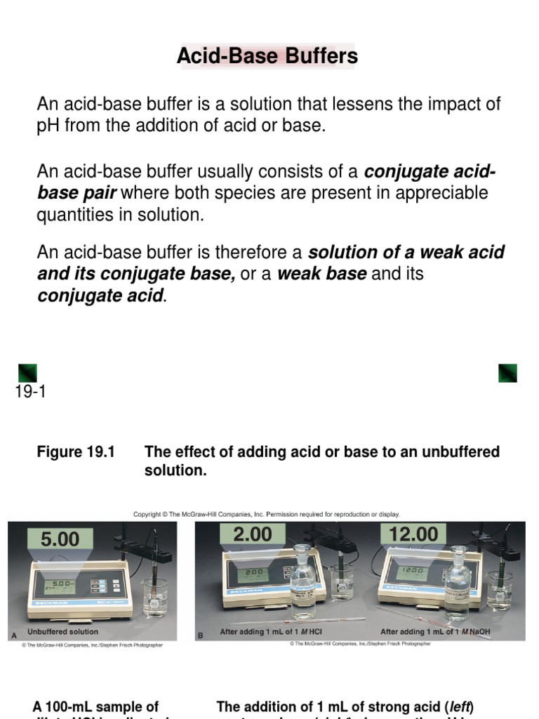 Acid Base Buffers | PDF | Buffer Solution | Ph
