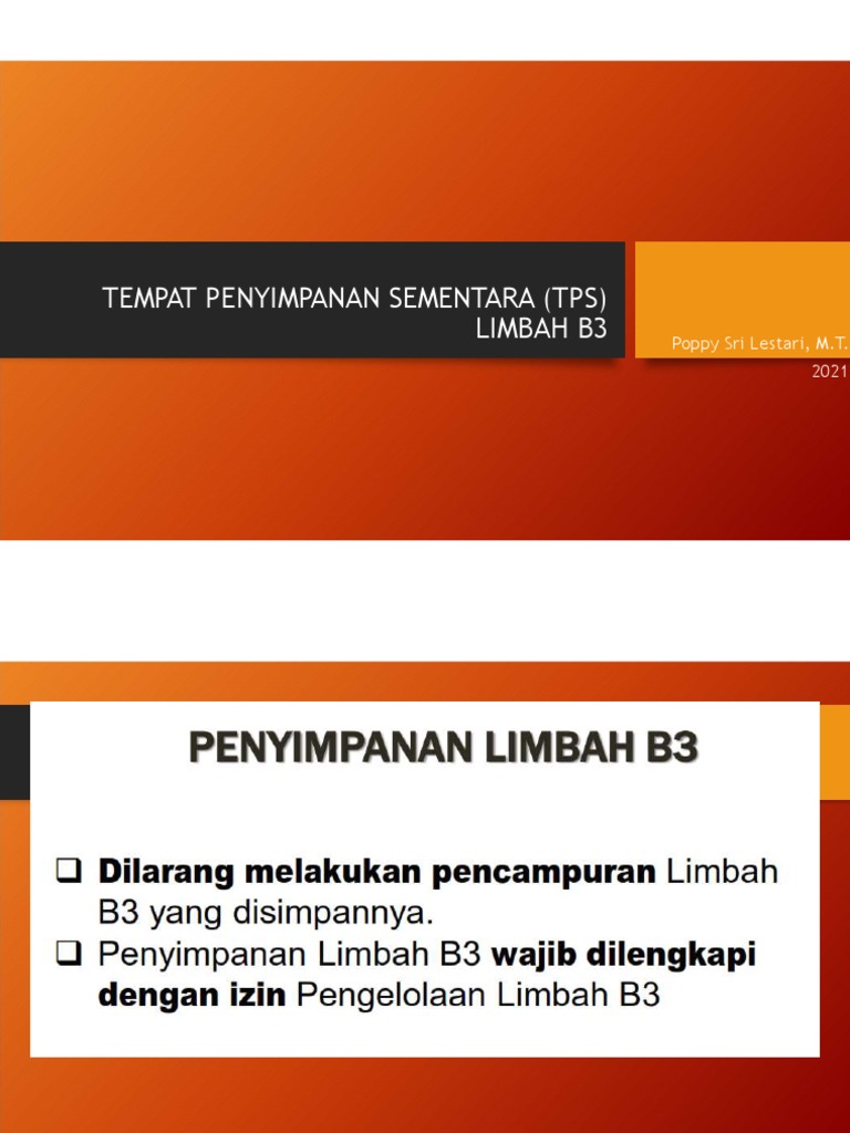 TPS Dan Dokumen Limbah B3 | PDF
