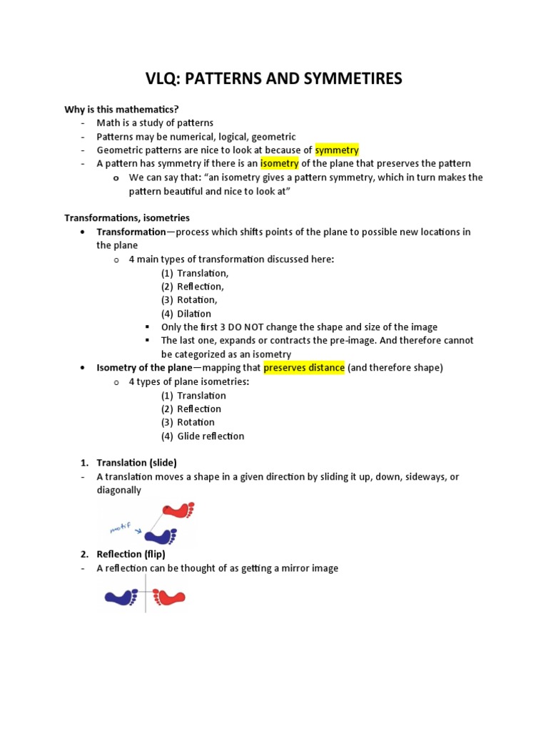 Pattern & Isometries AND Fibonacci Sequence & Golden Ratio | PDF | Euclidean Geometry | Geometry