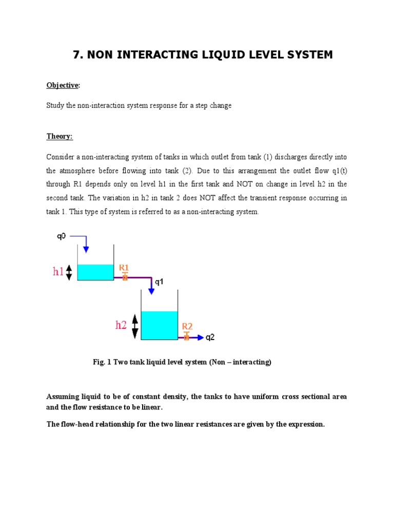 Analysis of Step Response for Interacting and Non-Interacting Two Tank ...