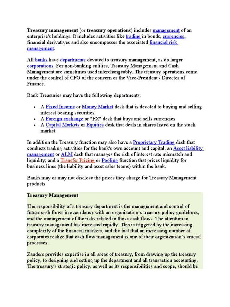 Understanding Treasury Management: An In-Depth Look at the ...