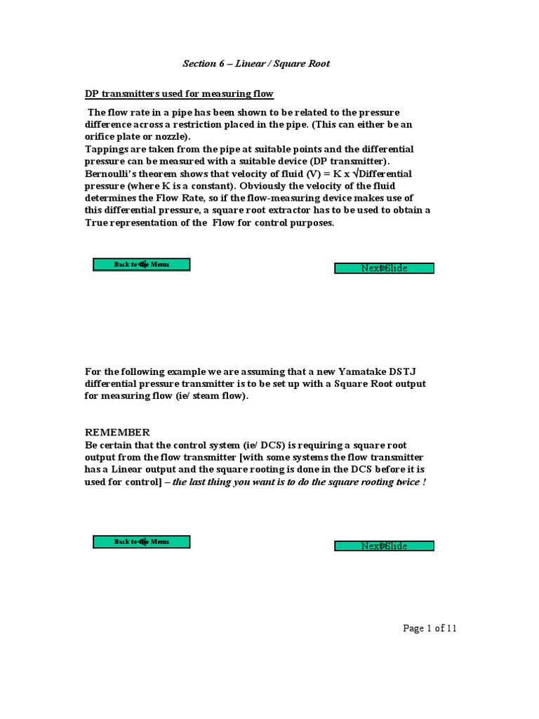 Print Section 6 Yamatake SFC For DSTJ Transmitters | PDF | Flow ...