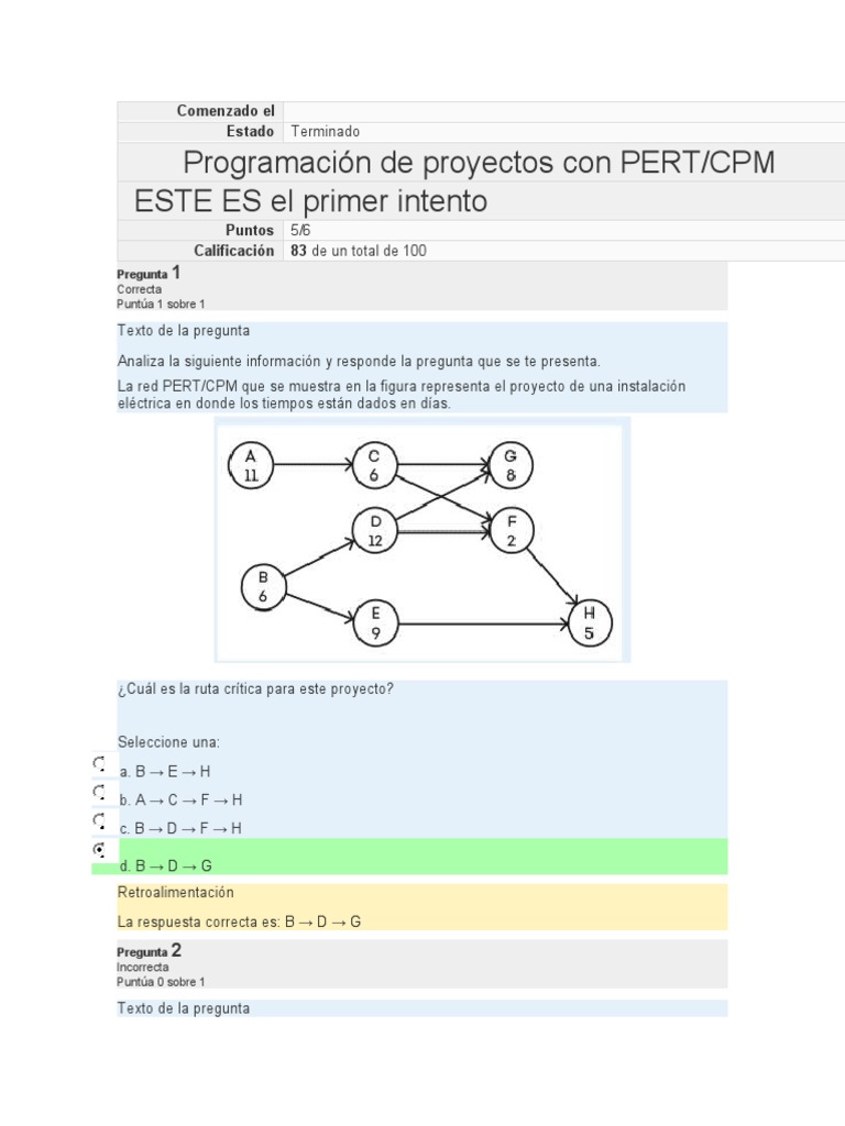 Programación de Proyectos Con PERT CPM - Uveg | PDF | Gestión de proyectos