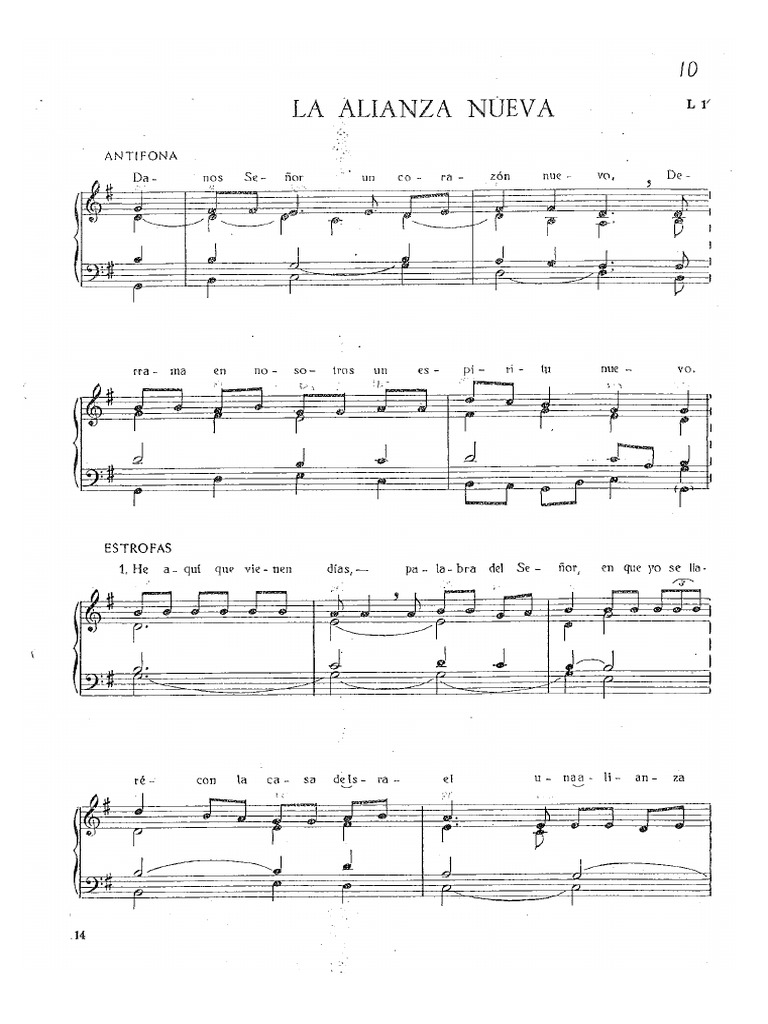 Danos, Señor, Un Corazón (La Alianza Nueva) | PDF