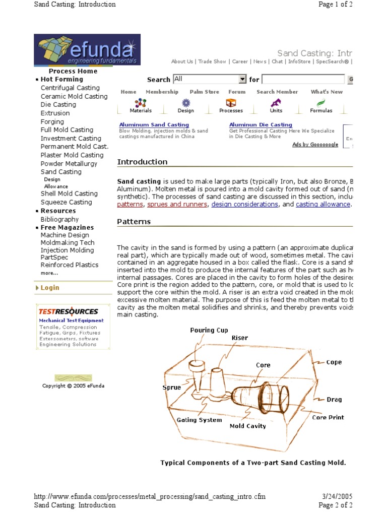 Sand Casting | PDF | Casting (Metalworking) | Business Process