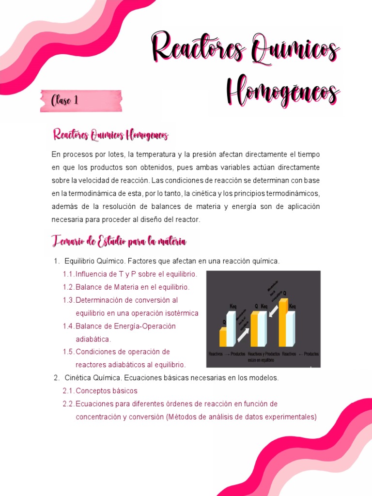 Reactores Químicos: Clase 1 | PDF