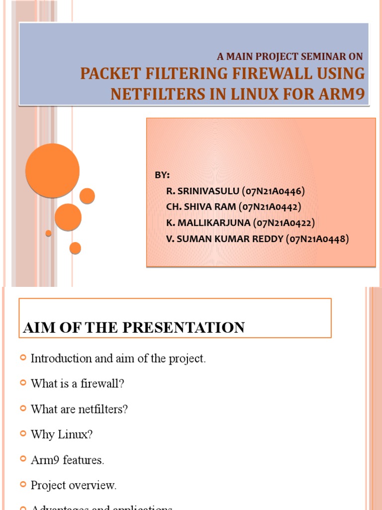Packet Filtering Firewall Using Netfilters in Linux For Arm9 | PDF ...
