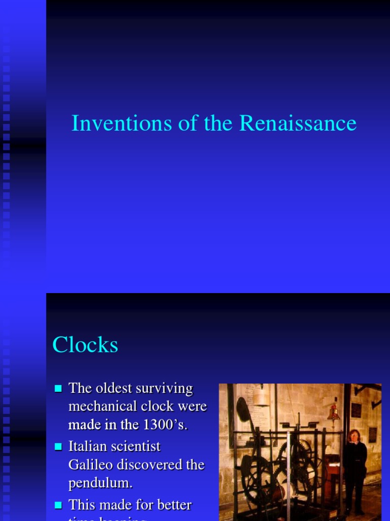 Renaissance Inventions | PDF | Equipment