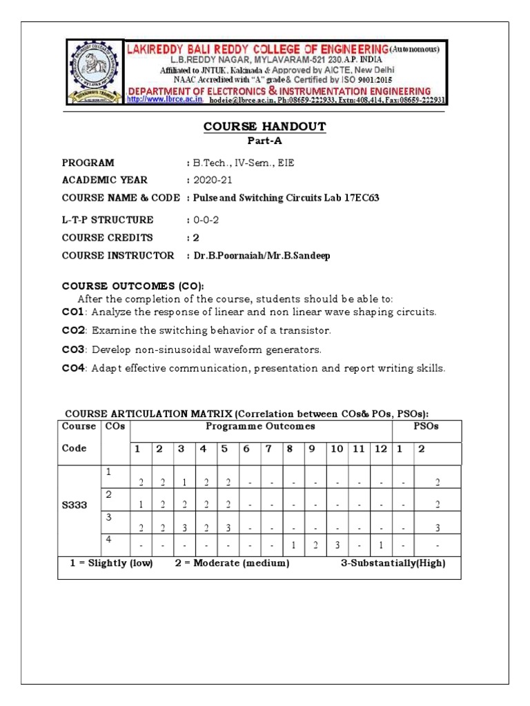 PSC Lab Handout | PDF | Engineering | Design