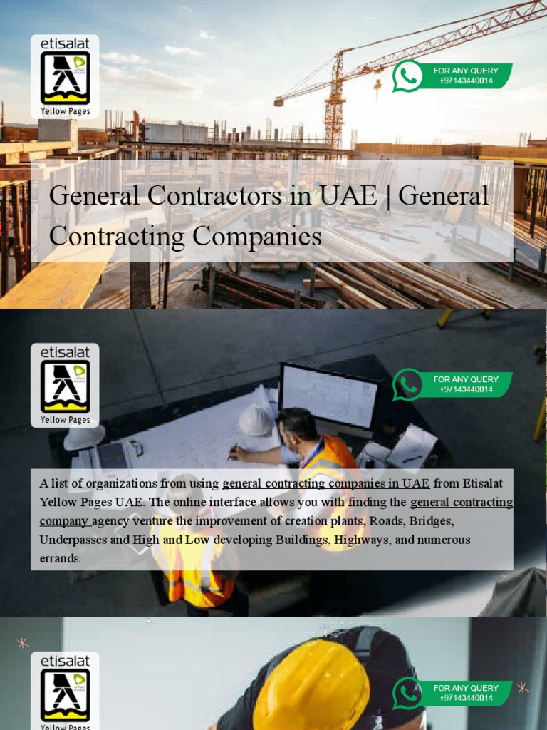 General Contractors in UAE Directory | PDF