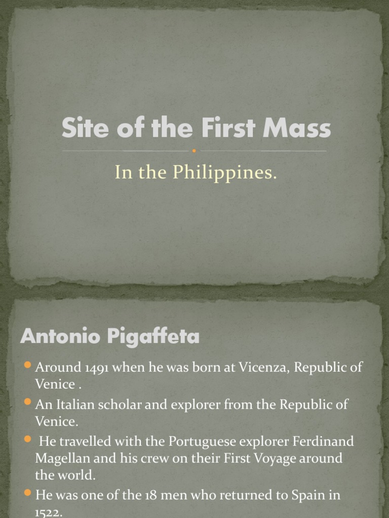 First Mass in the Philippines: Pigafetta | PDF