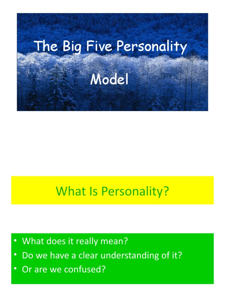 The Big Five Personality | PDF | Leadership | Human Development