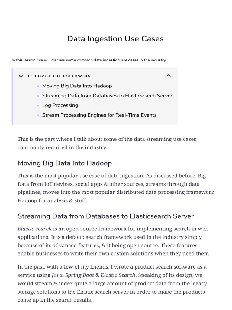 Data Ingestion Use Cases: Moving Big Data Into Hadoop | PDF | Apache ...
