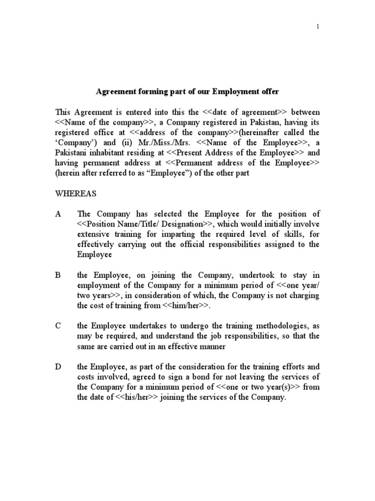Employment Agreement 195 Download Free Pdf Employment Arbitration