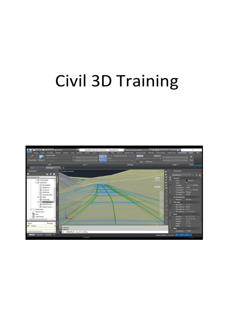 Civil3D Training | PDF | Contour Line | Auto Cad