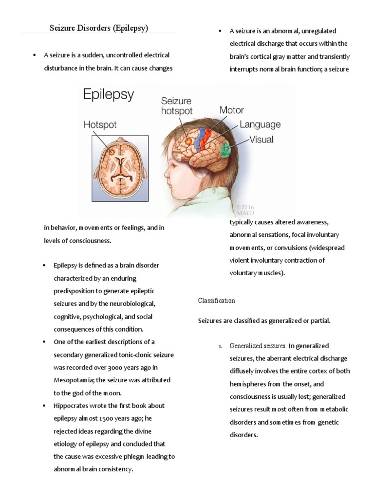 Seizure Disorders Module | PDF | Epilepsy | Caregiver